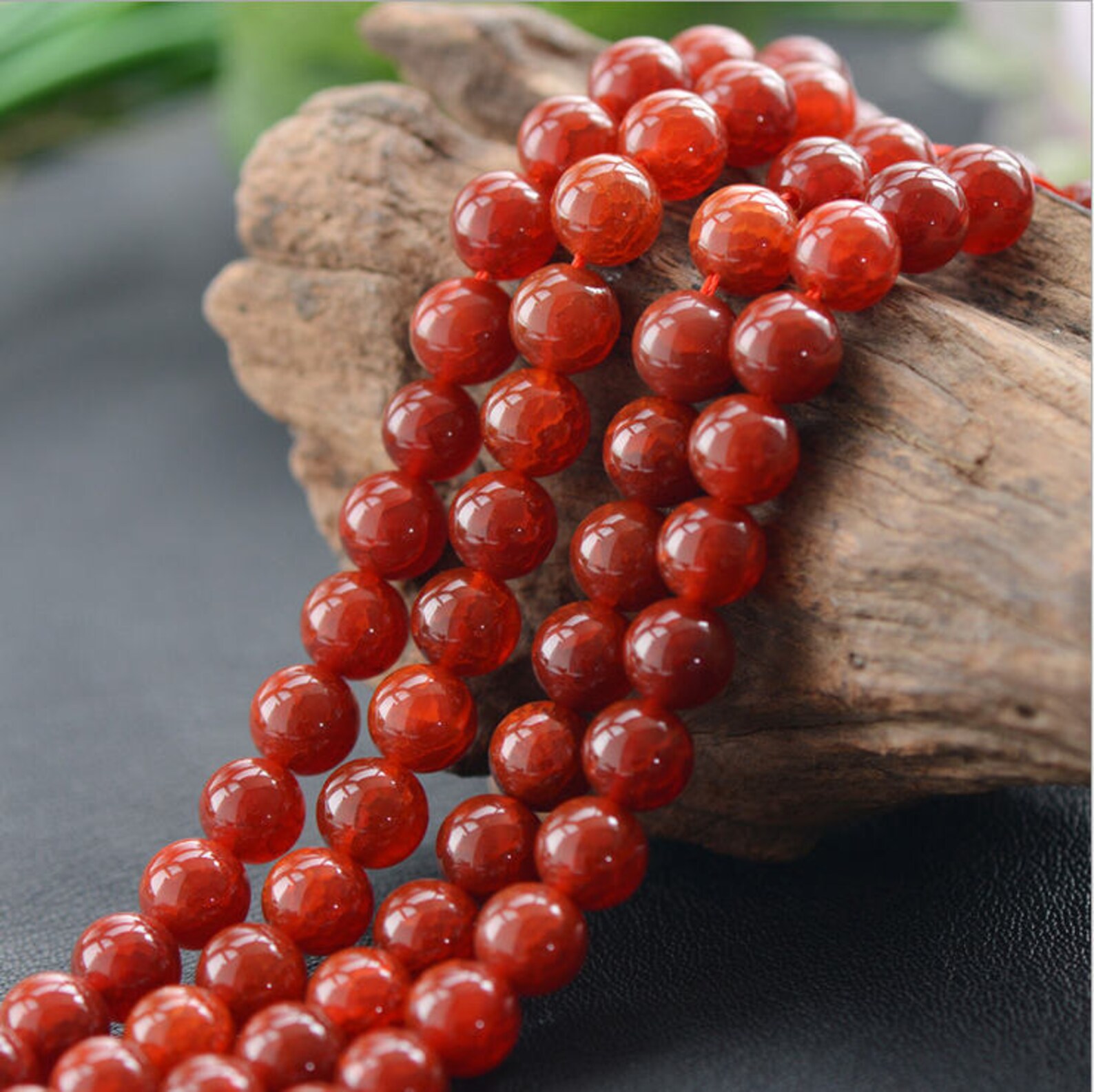 Natural Red Dragon Veins Agate Round Gemstone Loose Beads - Etsy