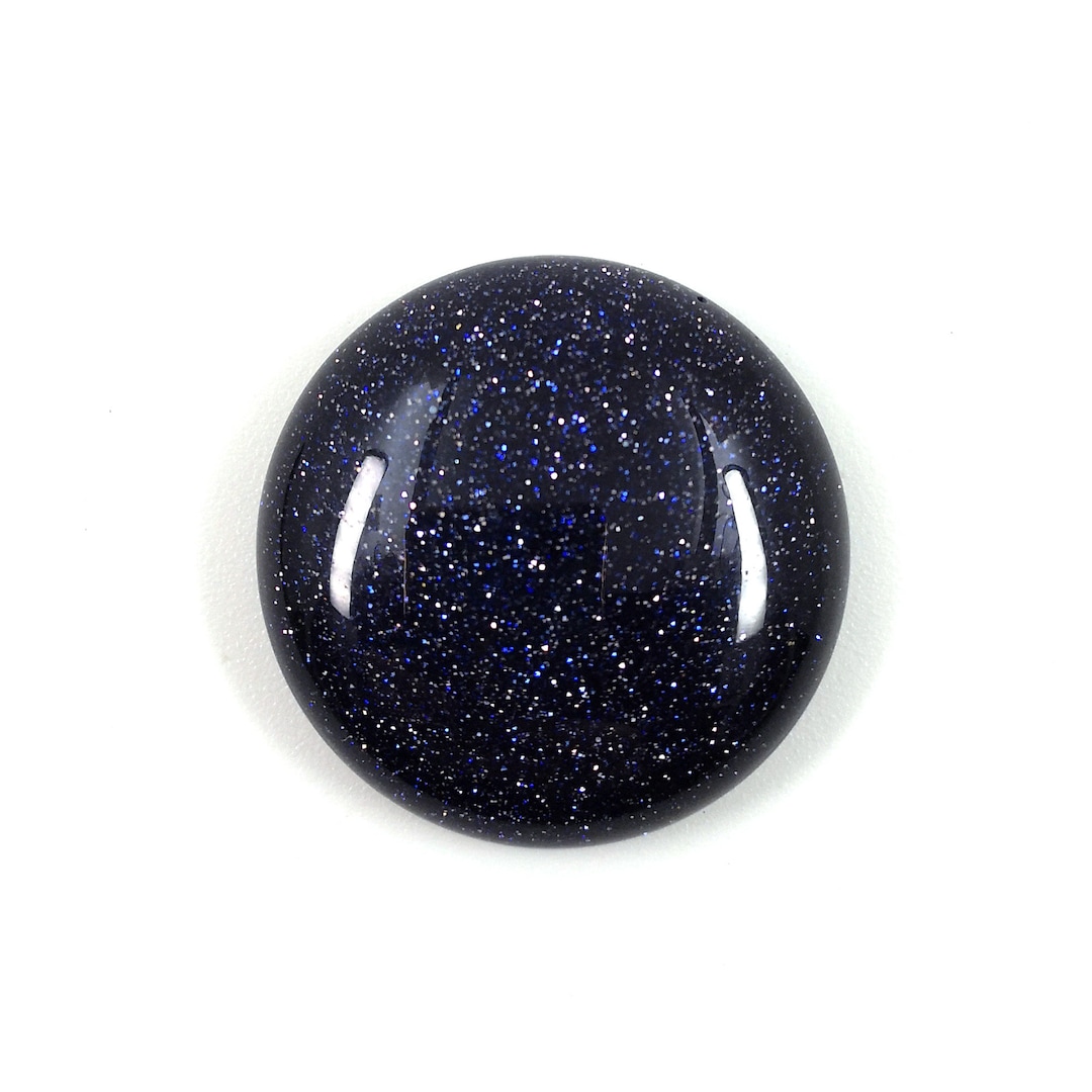 25mm Synthetic Blue Sandstone Round Flatback Gemstone Cab Cabochon - Etsy