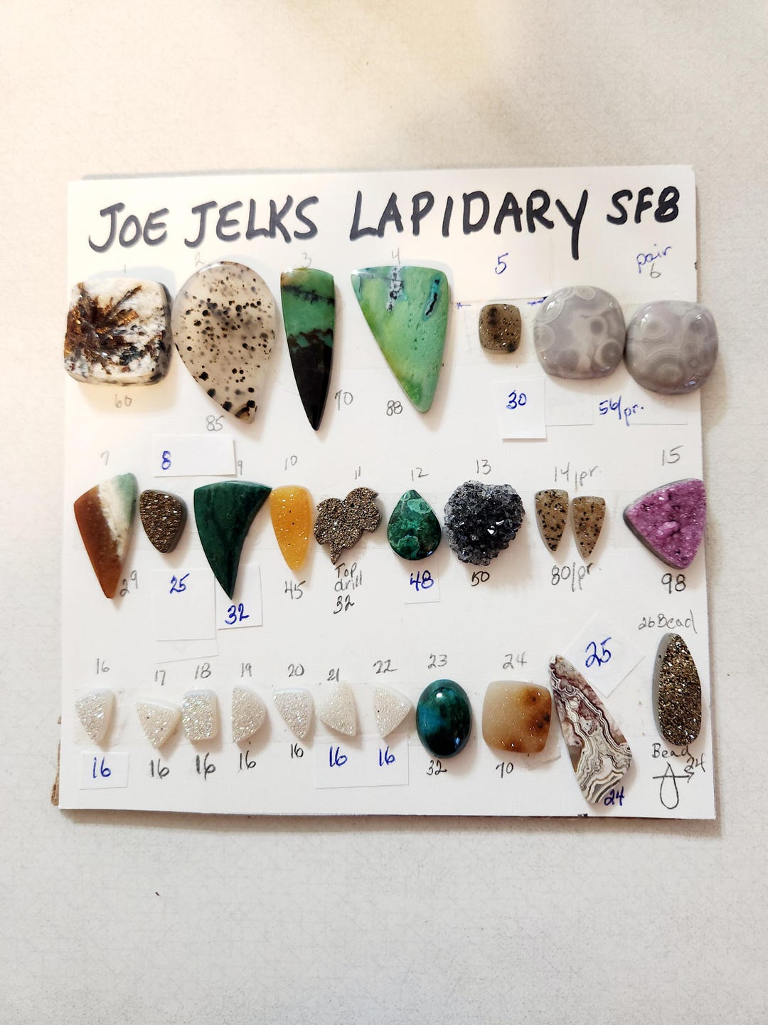 Board SF8 Joe Jelks Designer Cabachons Chelle' Rawlsky Astrophyllite ...