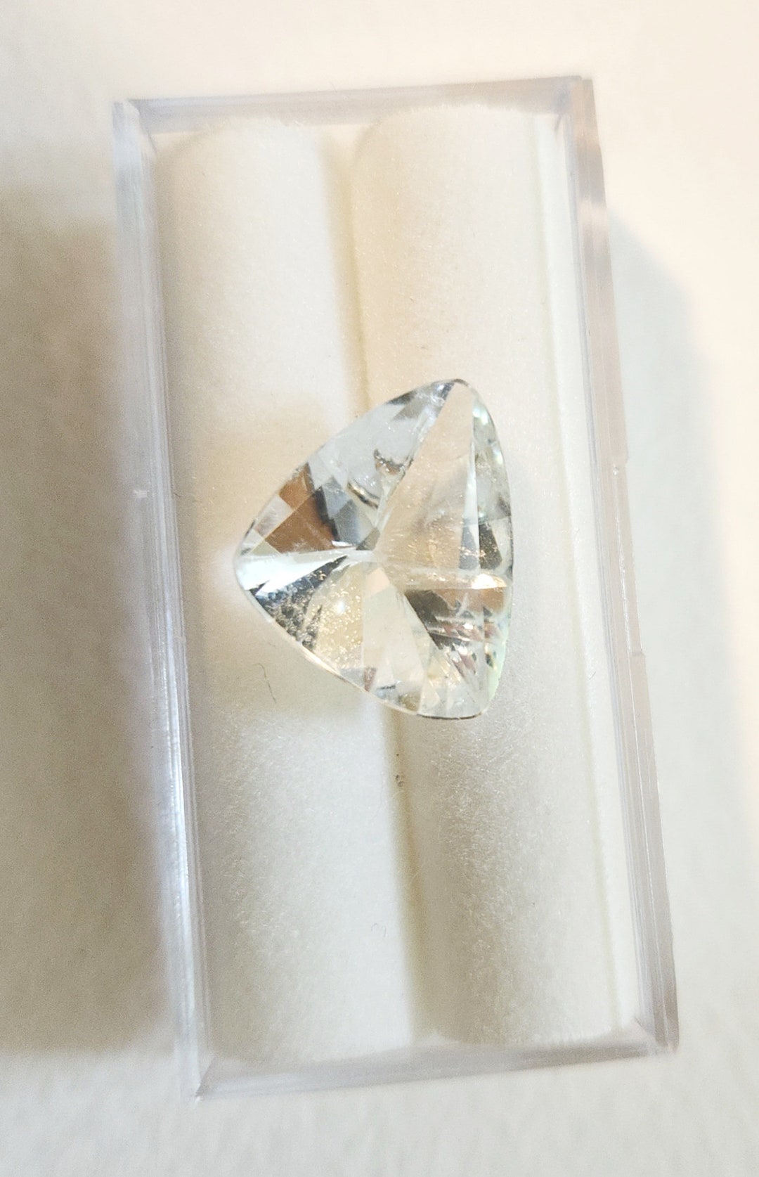 FANTASY CUT Colorless Topaz 16x15x14 6.37 Carat BEAUTY Will Combine ...