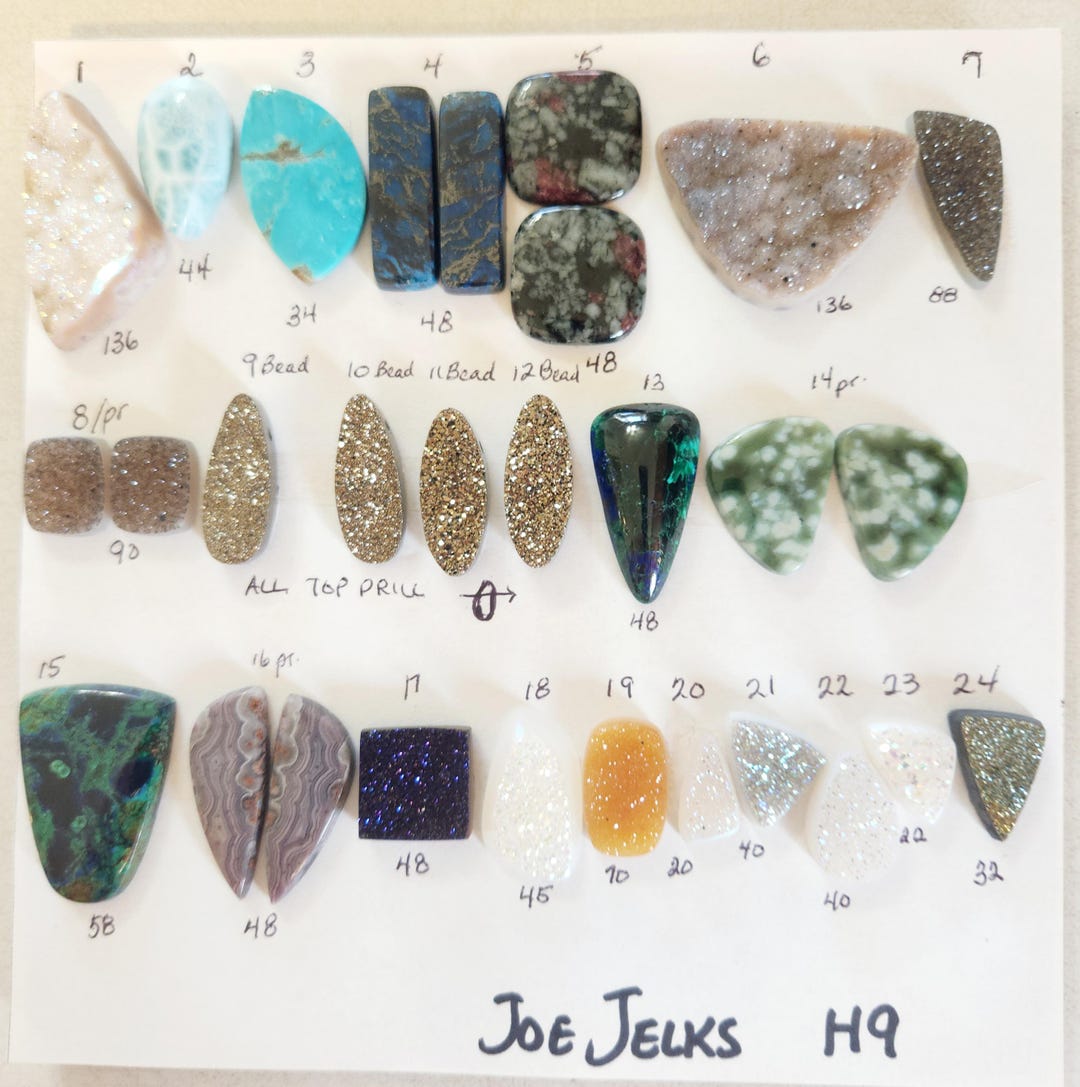 H9 Artist Retiring Sale Joe Jelks Designer Cabachons Eudialyte Drusy ...