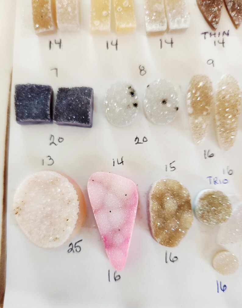 Board R3** Brazil Drusy Side Cut * Side Cuts Unpolished * Dyed and ...