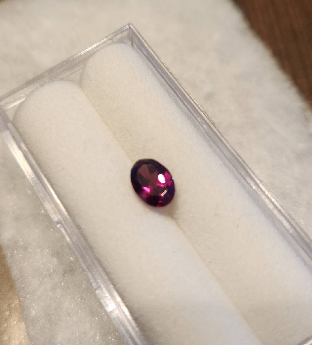 AMAZING NATURAL New Era Gems Circa 1980s Grape Garnet 7x5 Oval Gemstone ...
