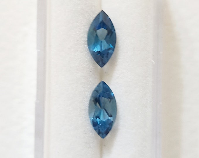 OLD MINE London Blue Topaz Marquis * Not Necessairily a Perfect Pair ...