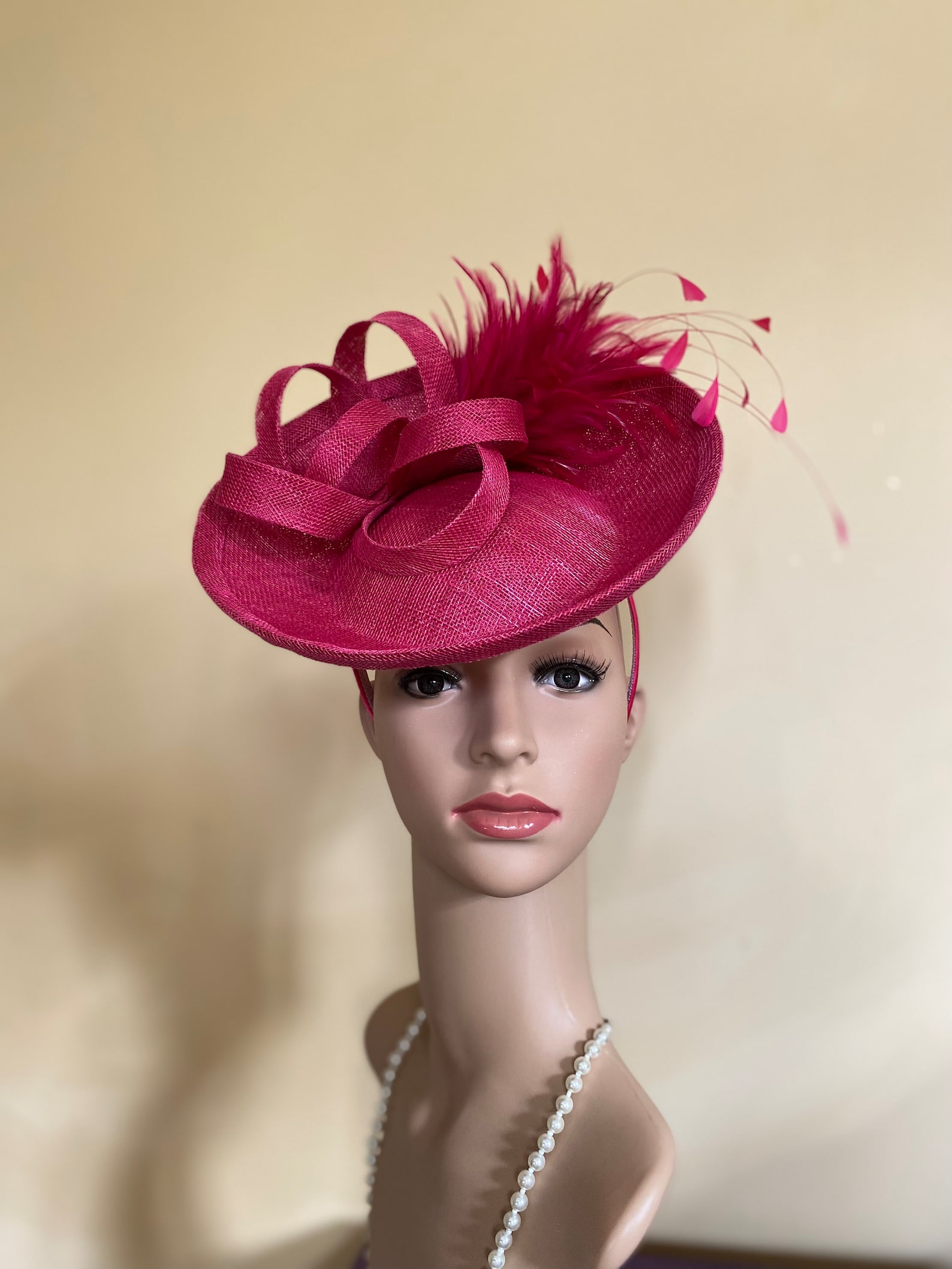 Pink Fascinator Pink Wedding Fascinator Pink Royal Ascot Fascinator ...