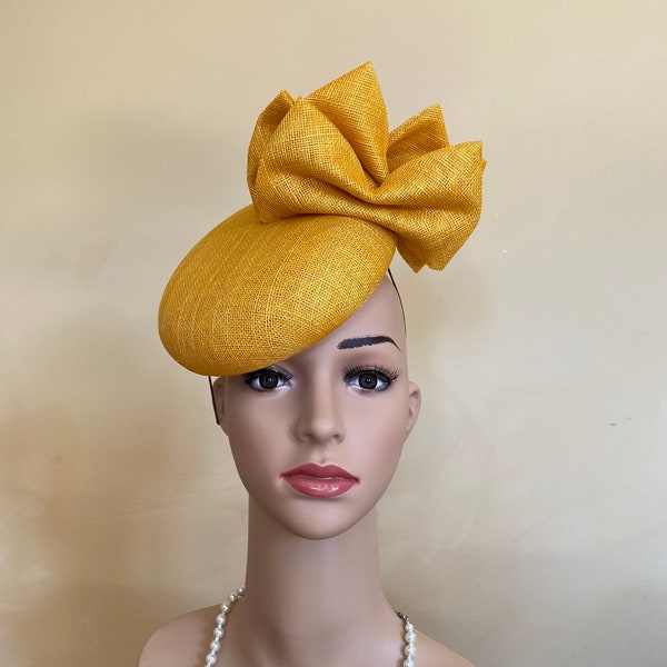 Yellow Fascinator - Etsy