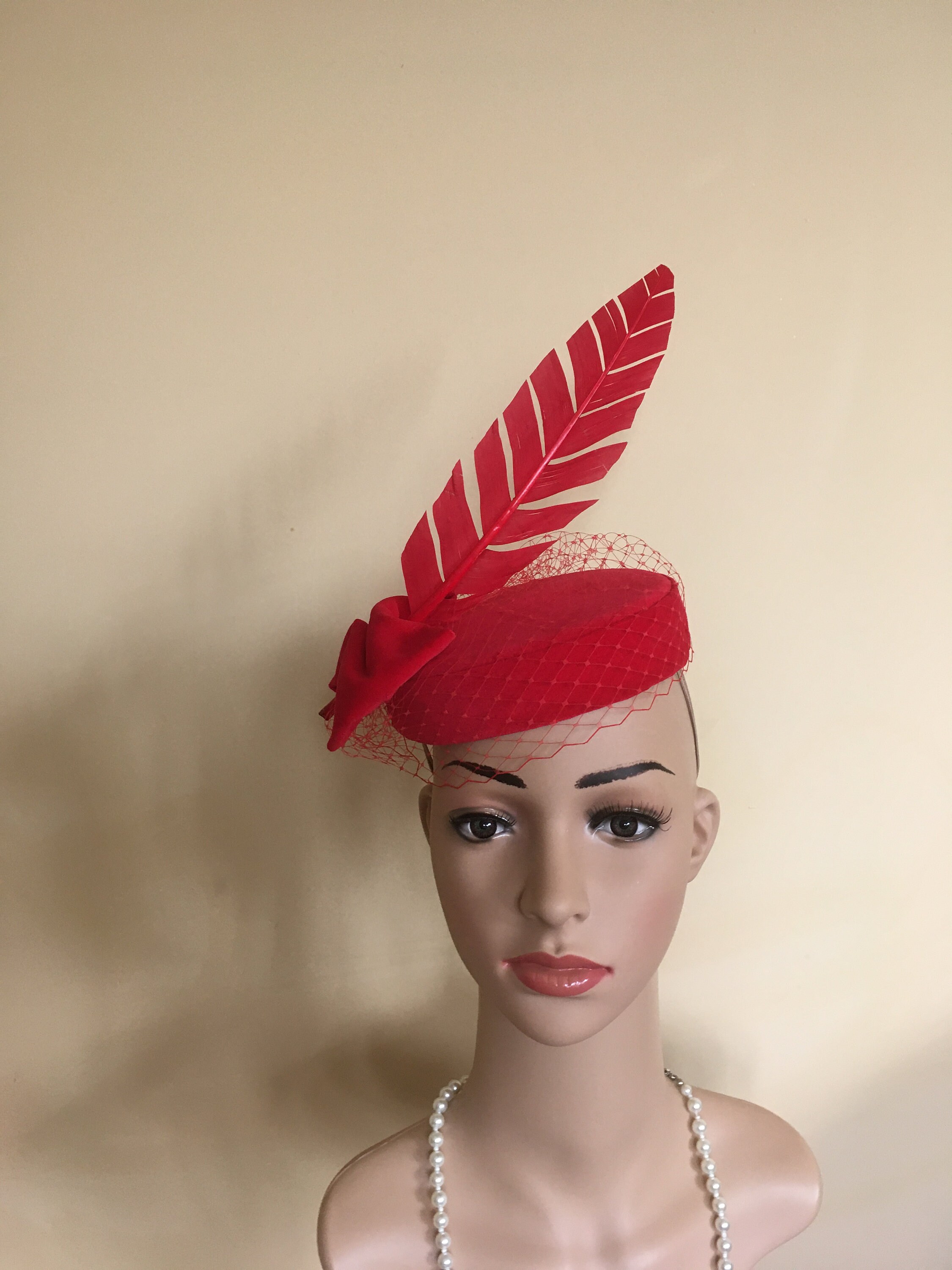 Red Velvet Pillbox Hat Red Velvet Hatred Velvet Hats Red - Etsy