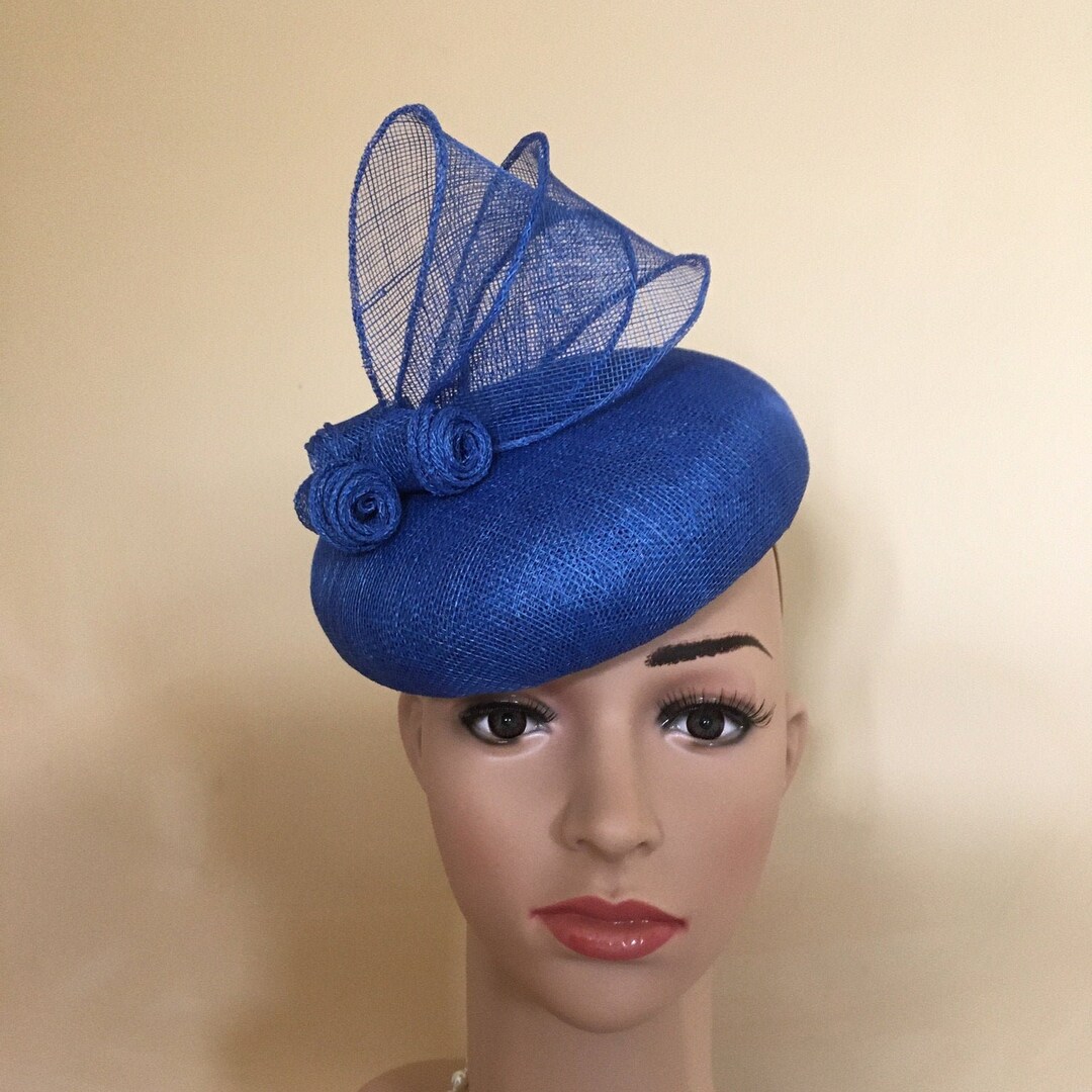Blue Hat Blue Wedding Hat Blue Fascinator Cobalt Blue Hat Hats - Etsy