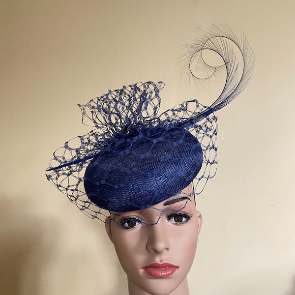 Navy Wedding Hat - Etsy UK