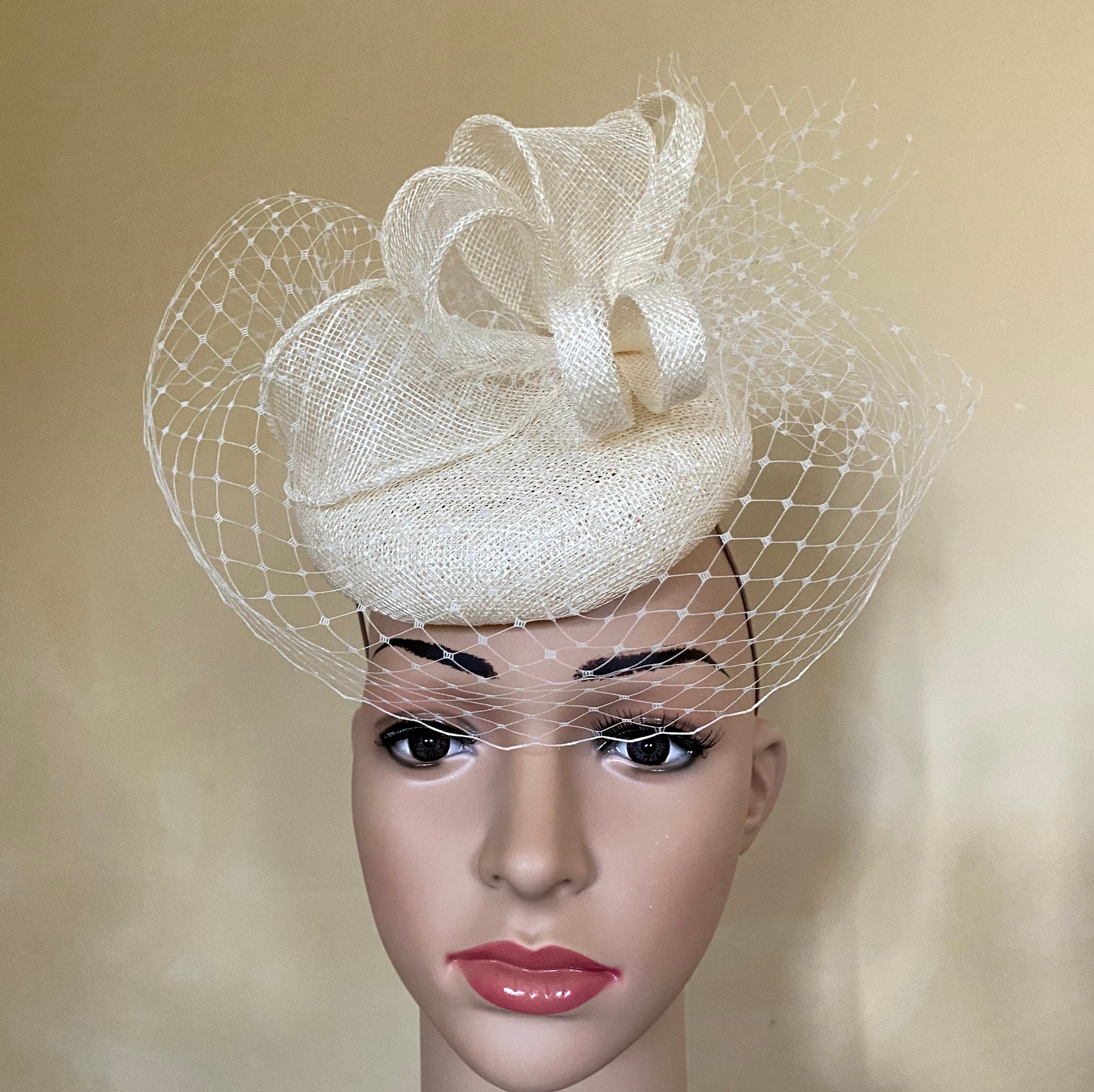Ivory Wedding Hat Ivory Fascinator Ivory Pillbox Hat Ivory - Etsy