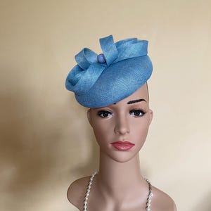 Light Blue Wedding Hat Blue Fascinator Light Blue Hat Pale Blue Hat ...