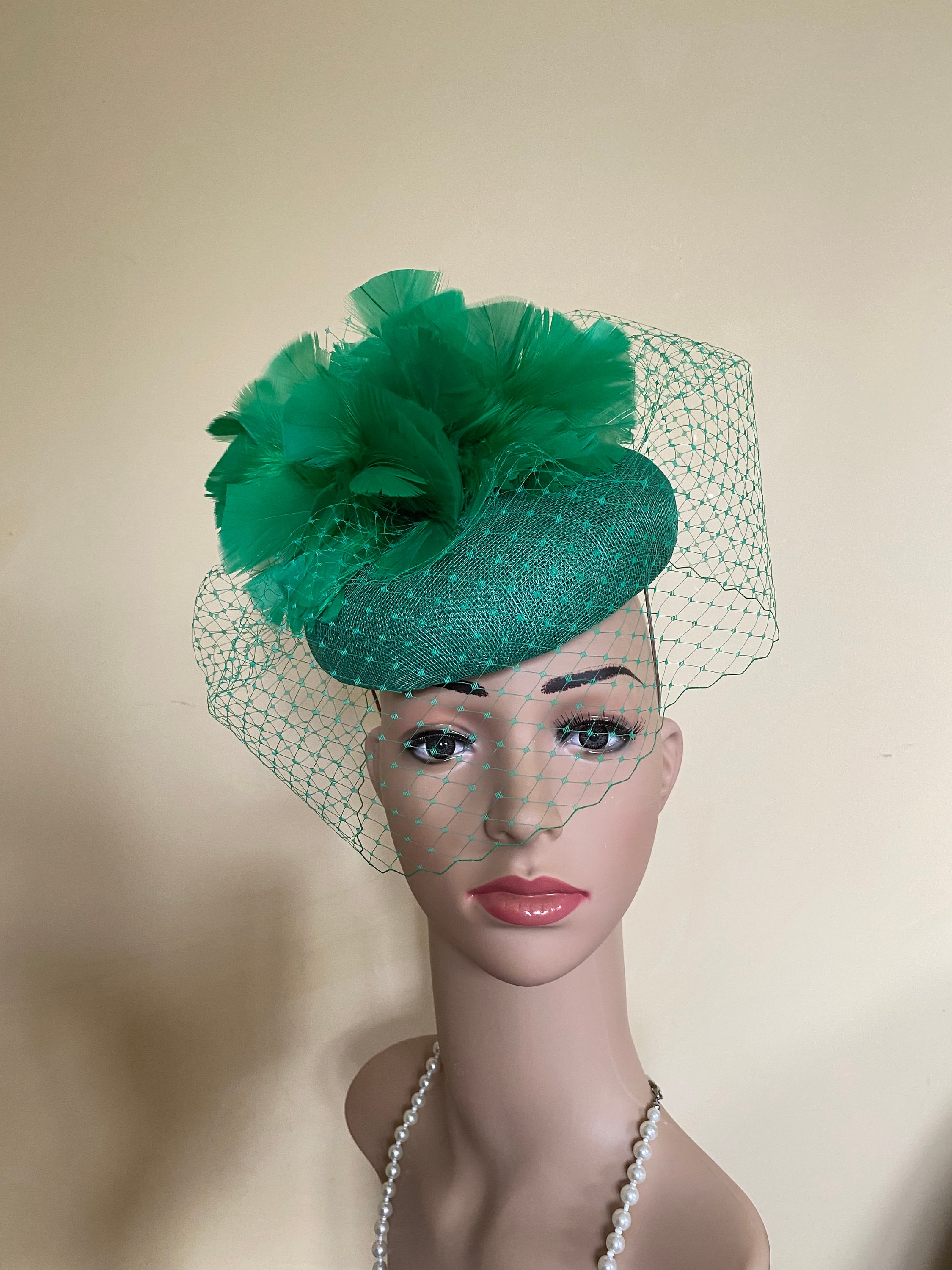 Emerald Green Hat Emerald Wedding Hat Emerald Green Fascinator - Etsy