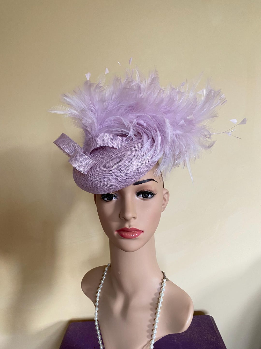 Lilac Wedding Hat Lilac Fascinator Lilac Ascot Hat Pillbox Hat ...