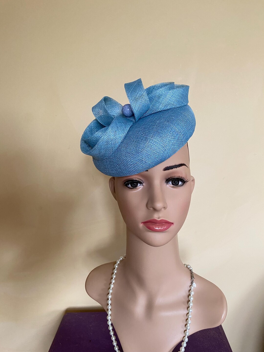 Light Blue Wedding Hat Blue Fascinator Light Blue Hat Pale Blue Hat ...
