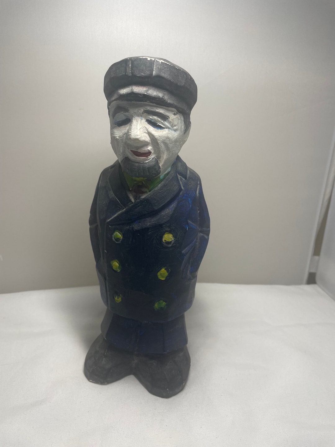 Vintage Captain Fisherman Figurine Mad Rod Plaster / Chalk Ware - Etsy