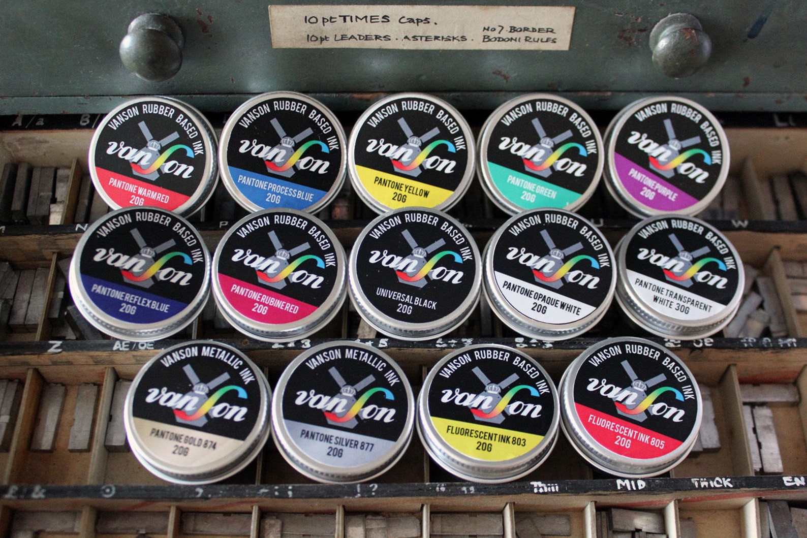 Letterpress Ink Rubber Based Ink Vanson Ink Starter's Pack 14x20g - Etsy