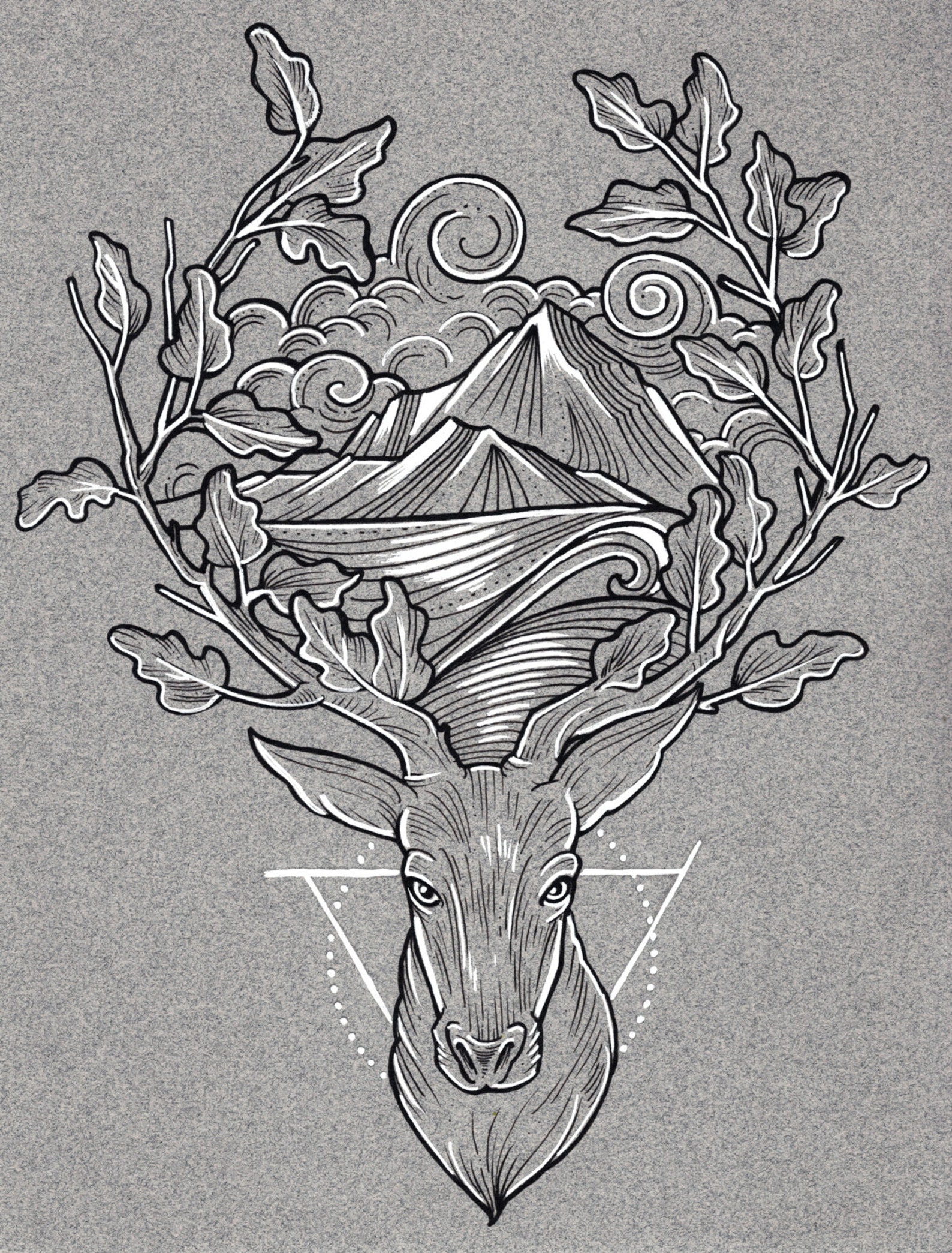 The Great Silver Stag 8x10 - Etsy