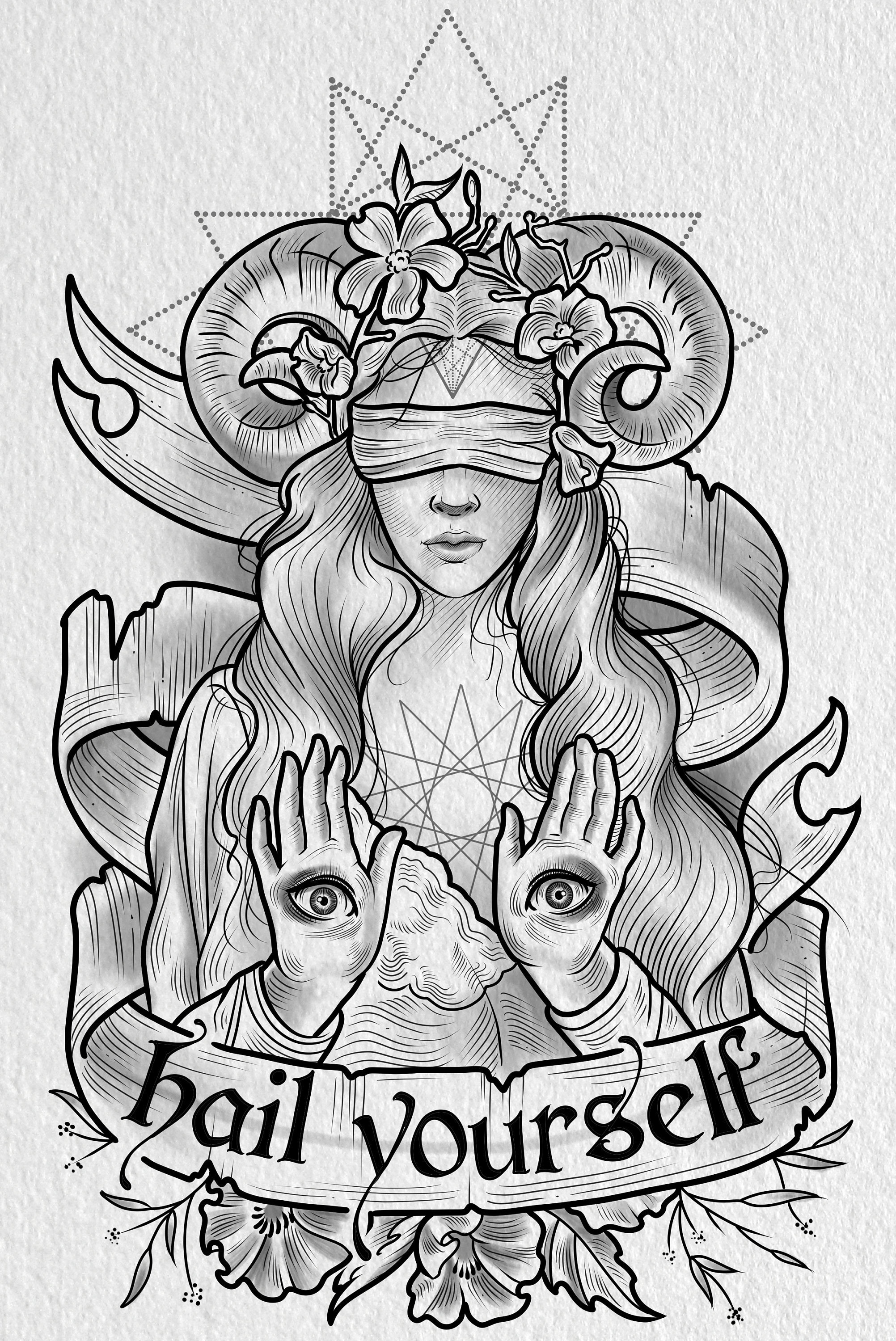 Hail Yourself 8x10 | Etsy