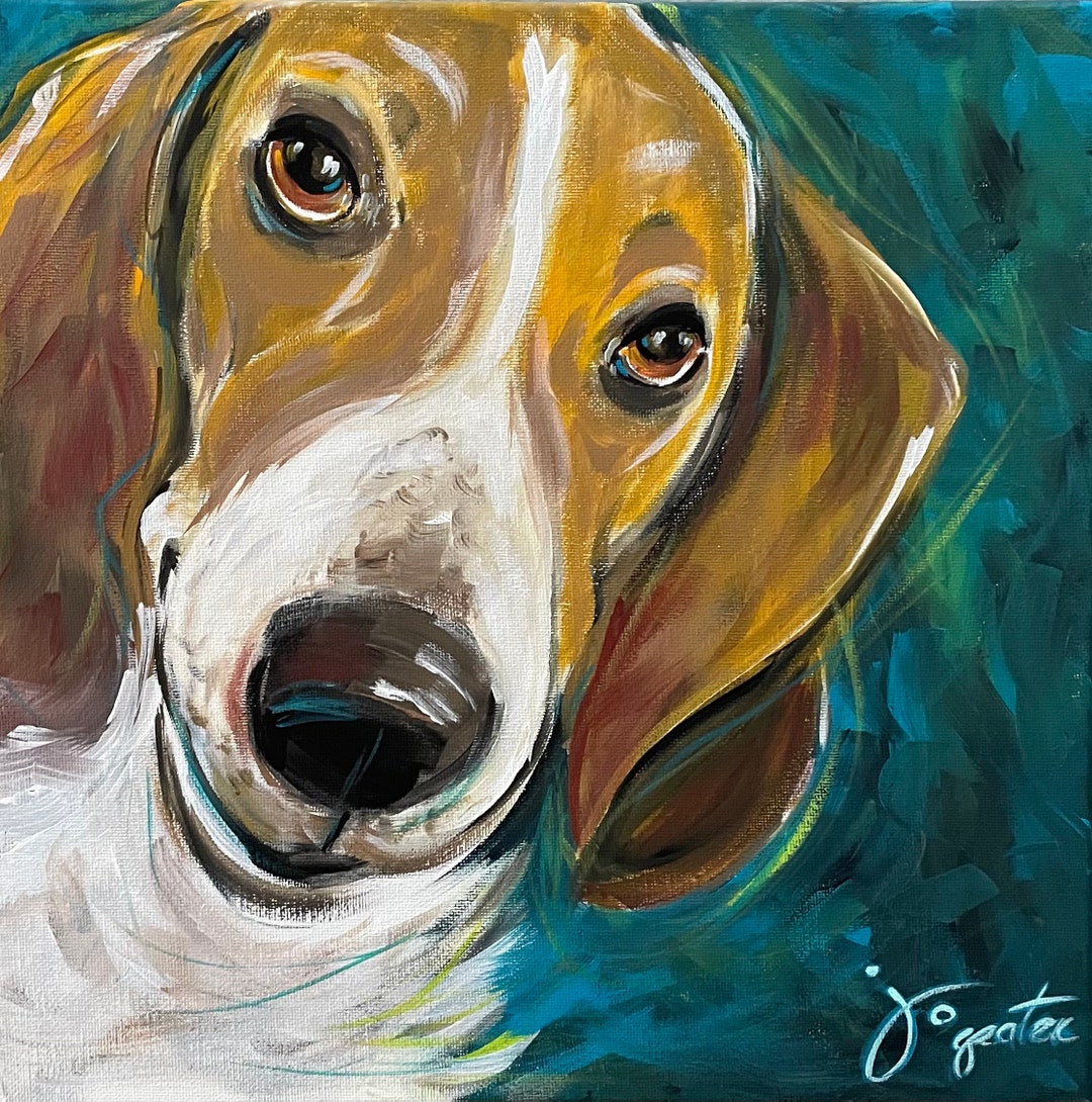 Custom Pet Portraits Hand Painted From Your Photo, Dog Painting, Cat ...