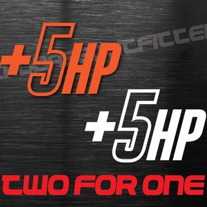 Plus 5 Horsepower 5hp Decal Window Sticker - Etsy