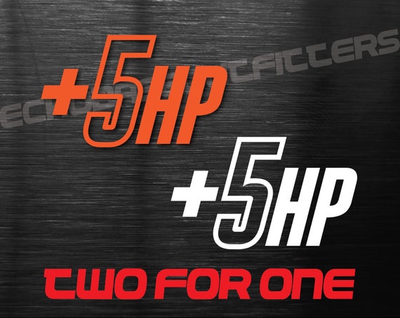 Plus 5 Horsepower 5hp Decal Window Sticker | Etsy