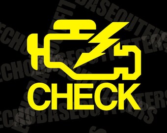 Check Engine Light Decal CEL - Etsy