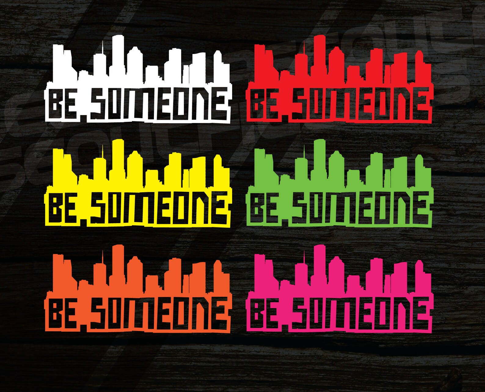 BE SOMEONE Houston Skyline I-45 Graffiti Window Decal Sticker - Etsy