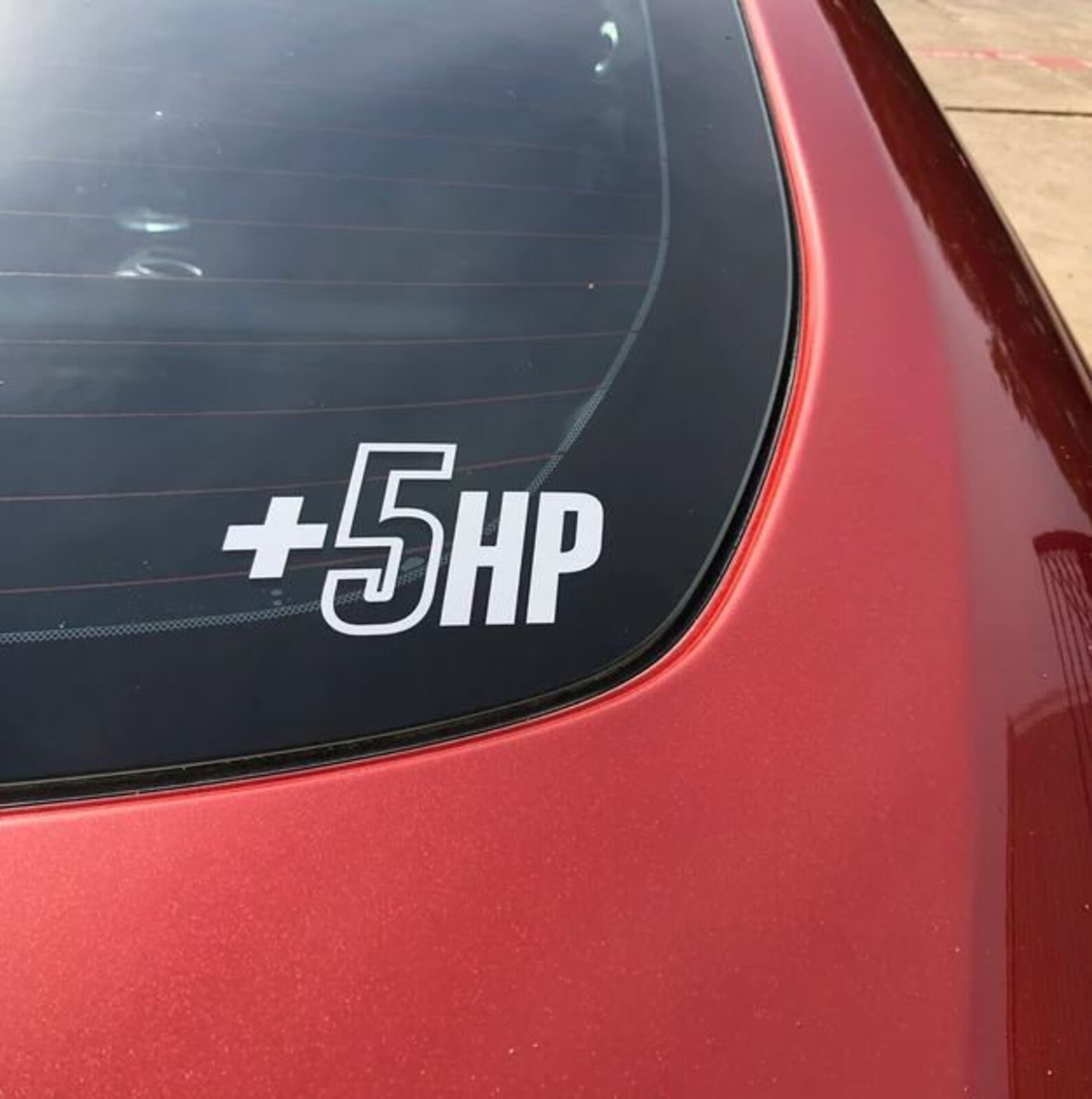 Plus 5 Horsepower 5hp Decal Window Sticker - Etsy