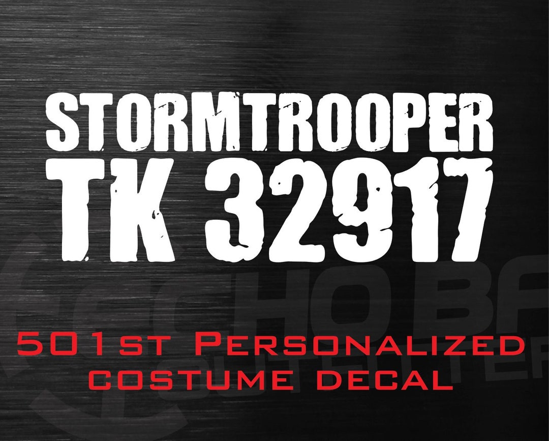 501st Personalized Costume ID Decal Stickers - Etsy