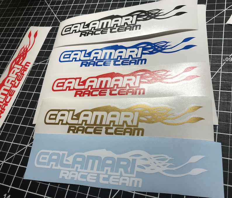 Calamari Race Team Motorcycle Squid Window Decal Sticker Sportbike - Etsy
