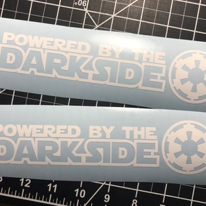 Powered by Dark Side Star Wars Decal Window Sticker Darkside - Etsy