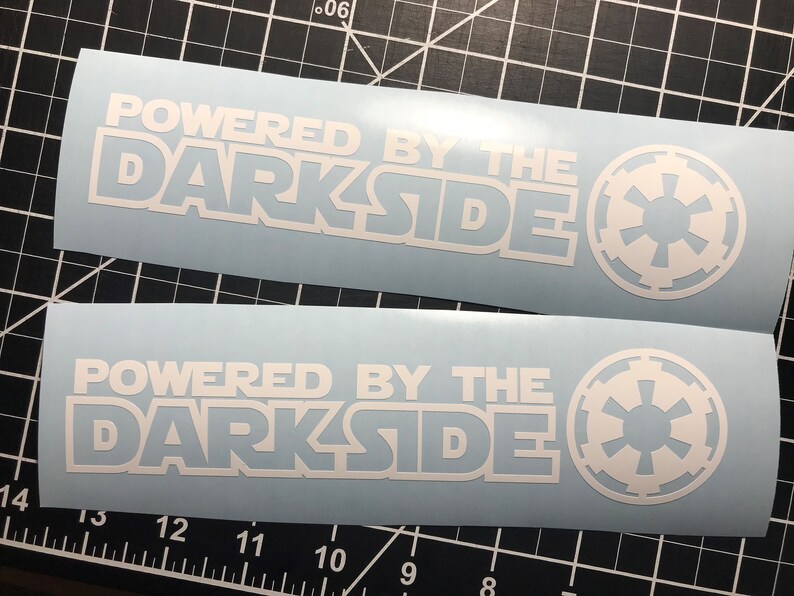 Powered by Dark Side Star Wars Decal Window Sticker Darkside - Etsy
