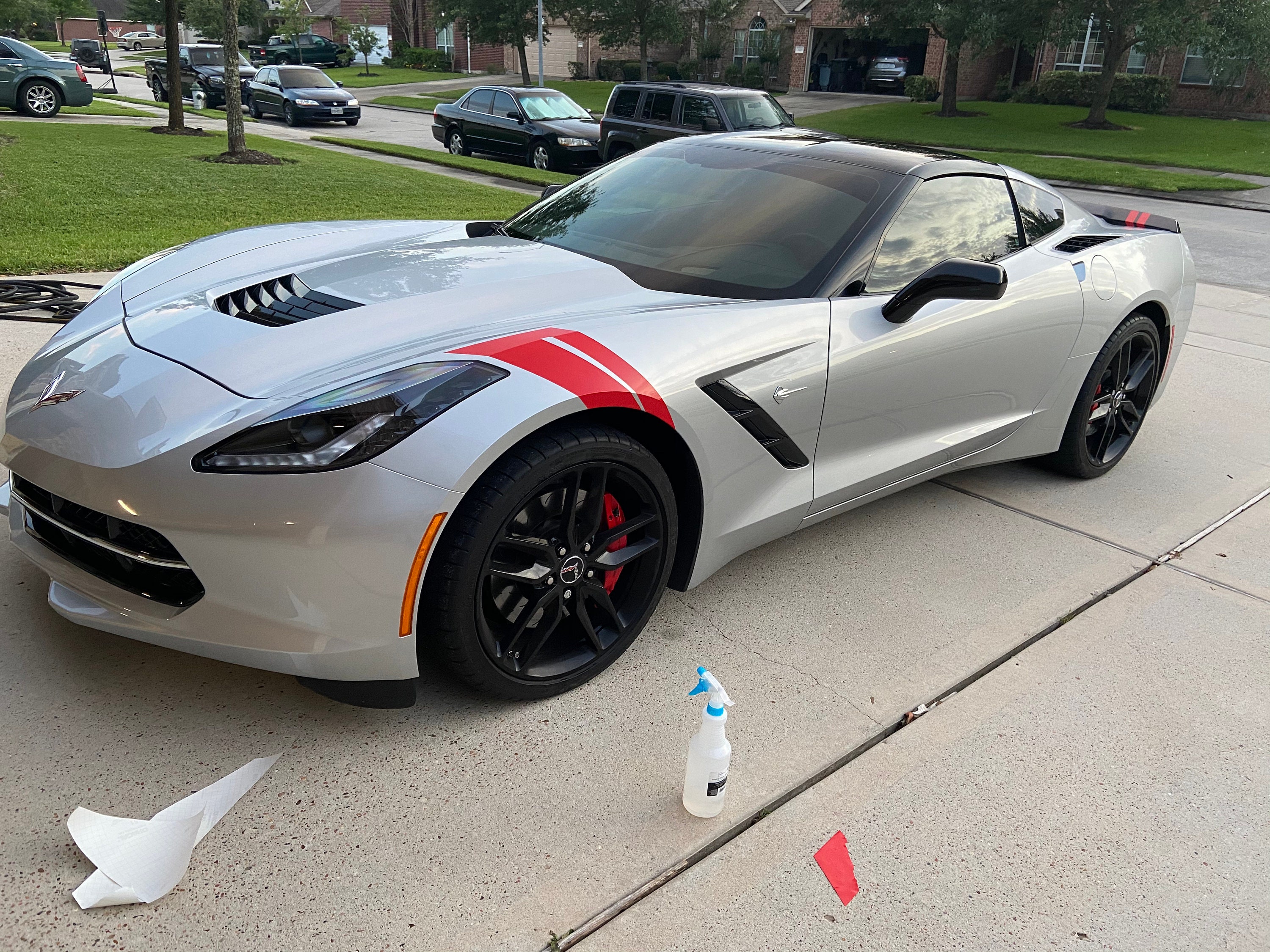 Corvette C7 Stingray Fender Hash Mark Stripes, Grand Sport Style Decals ...