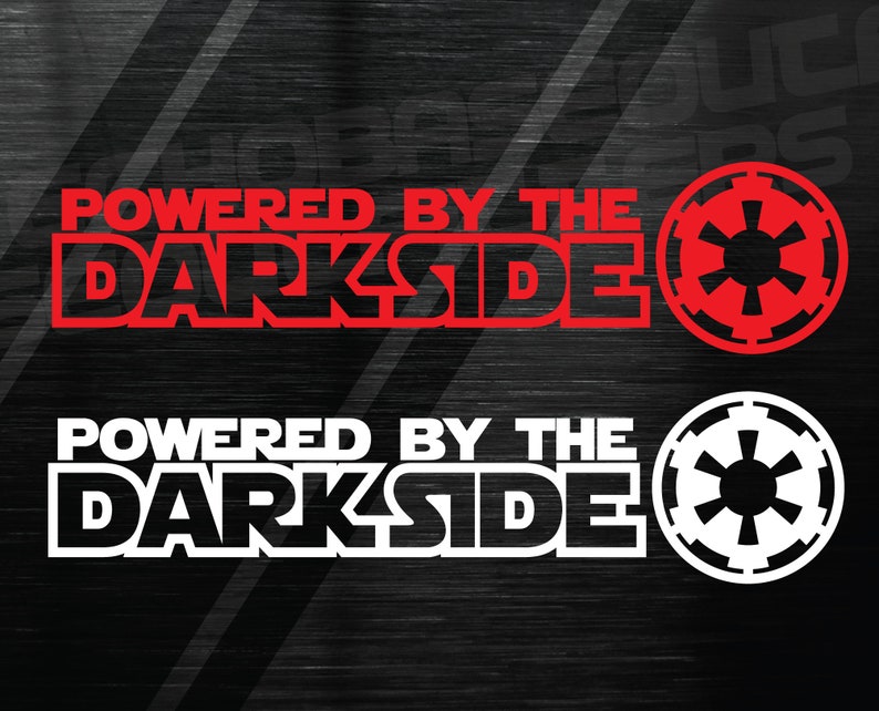 Powered By Dark Side Star Wars decal window sticker Darkside | Etsy