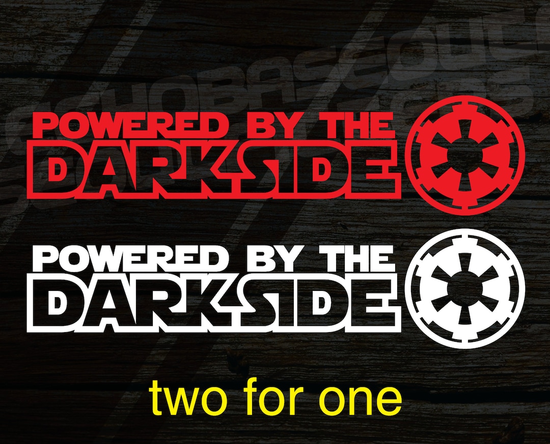 Powered by Dark Side Star Wars Decal Window Sticker Darkside - Etsy