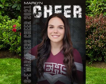 Cheer Yard Sign - Etsy