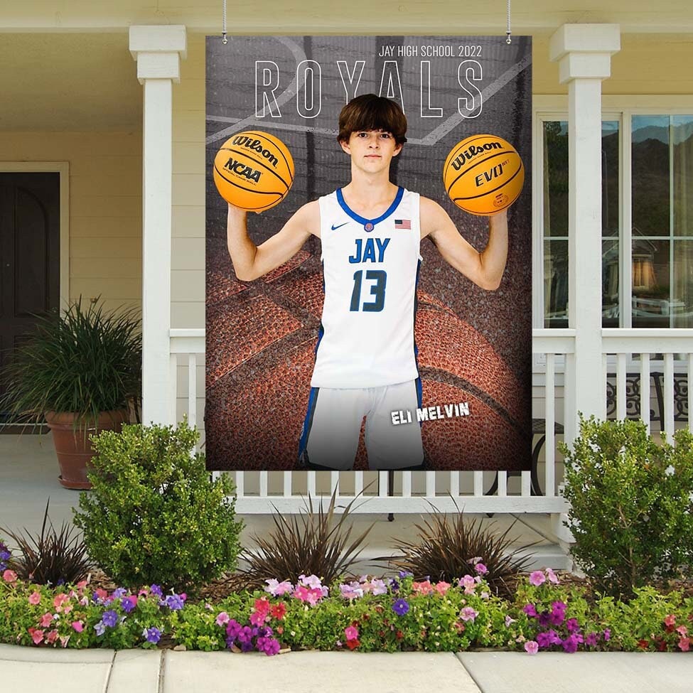Basketball Sports Banner Student Yard Sign Senior Night Day - Etsy