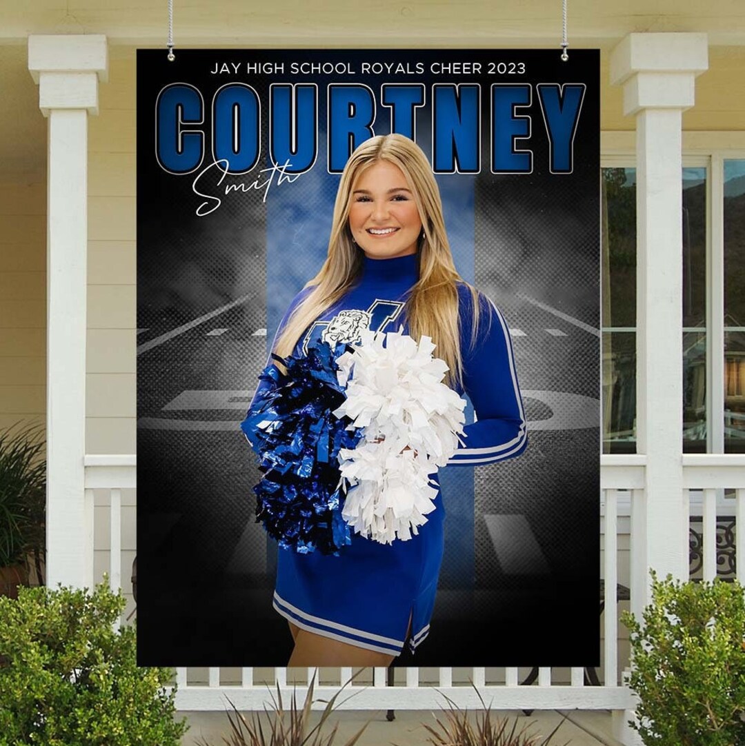 Cheer Sports Banner Senior Yard Sign Poster Print - Etsy