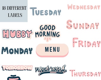 Google Keep Headers, to Do, Menu, Days of the Week, Today and More ...