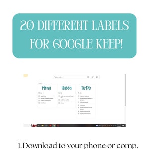 Google Keep Headers, to Do, Menu, Days of the Week, Today and More ...