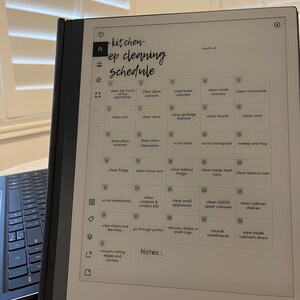 Remarkable 2 Template, 3 Month Whole House Cleaning Schedule, Planner ...