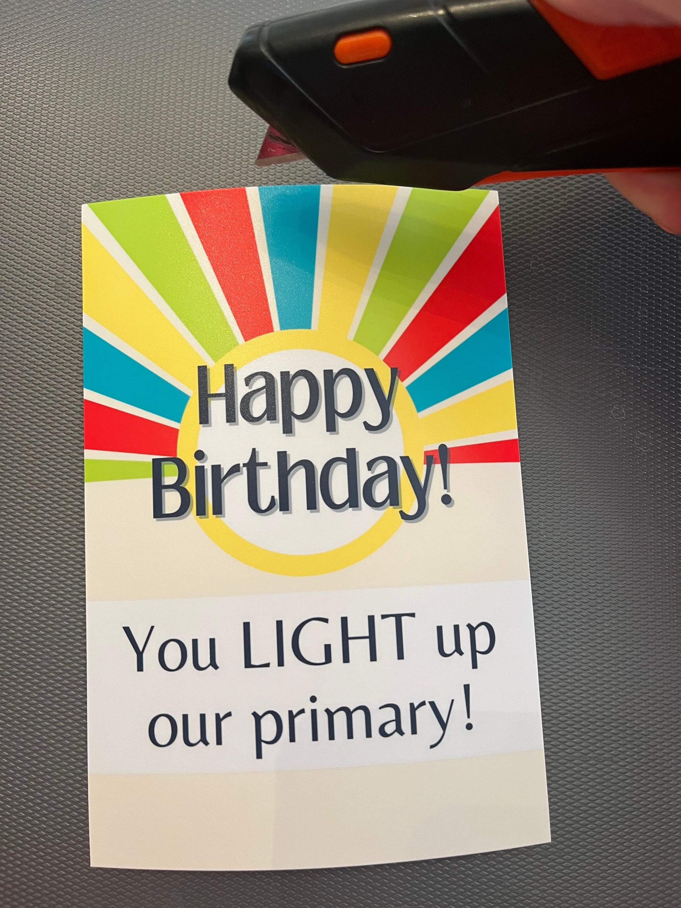 Happy Birthday Primary Handout Glow Stick Birthday Gift - Etsy