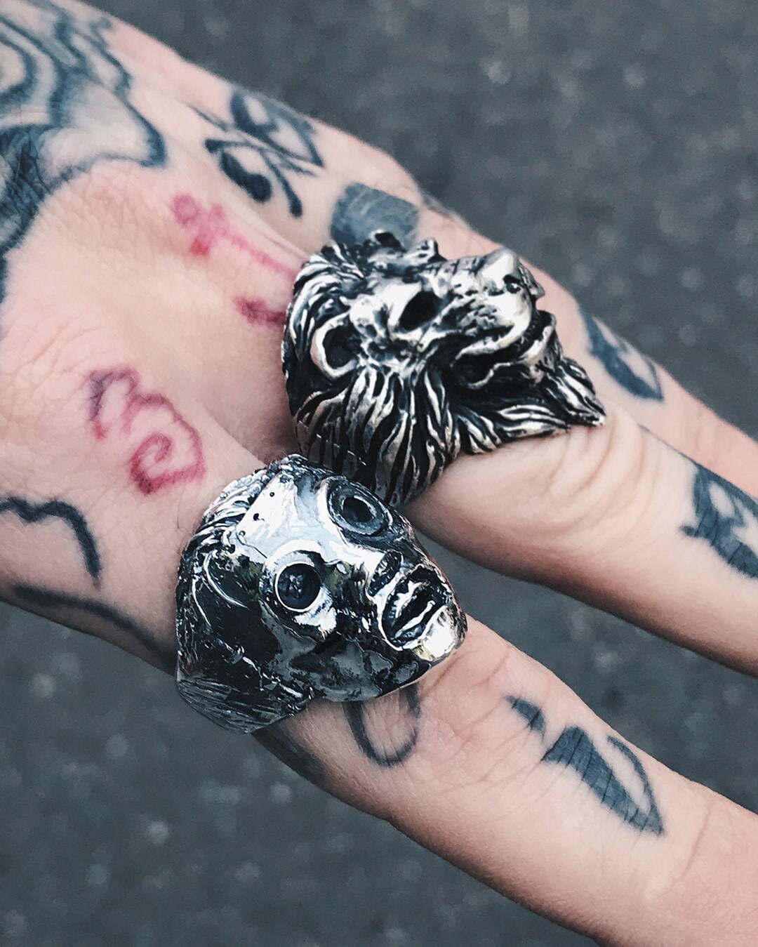 Slipknot Corey Taylor Mask Handcrafted Sterling Silver 925 Ring Metal ...