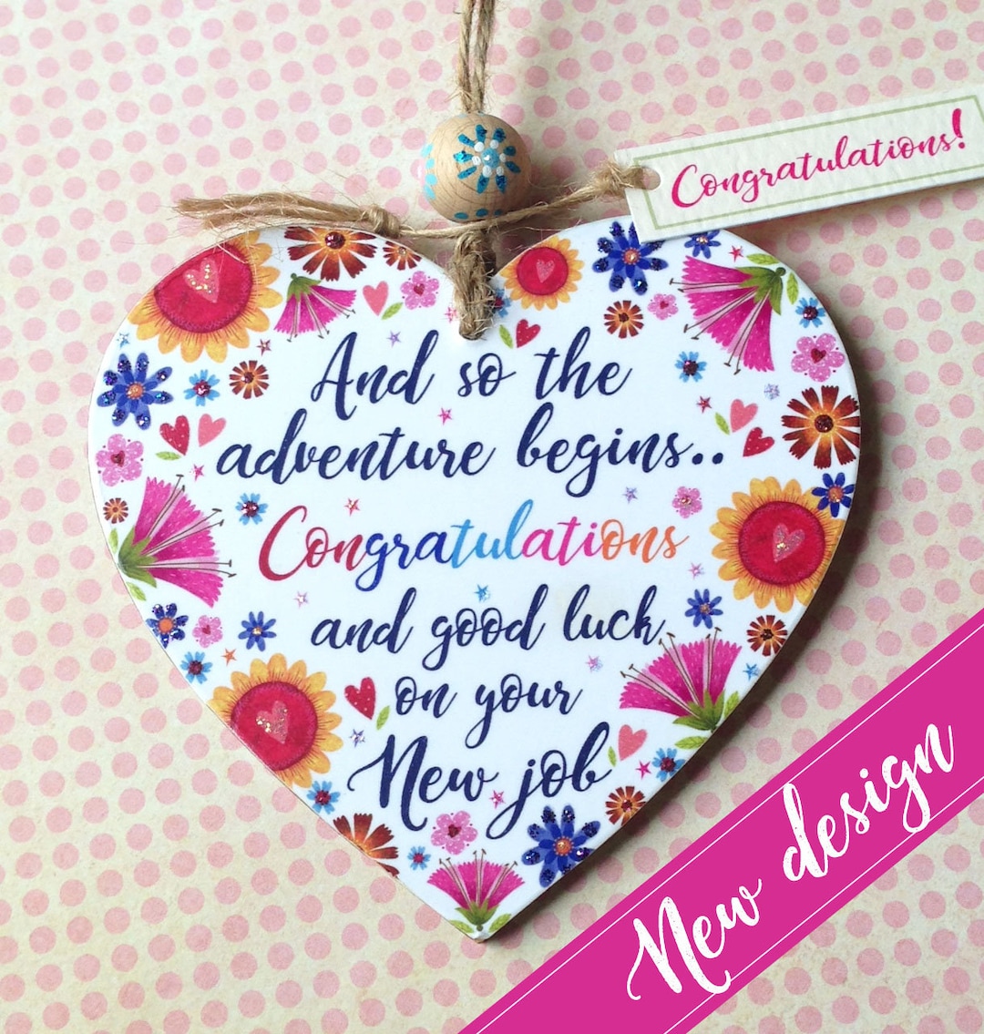 Pretty Congratulations on Your New Job. Sent From the Heart.wooden ...