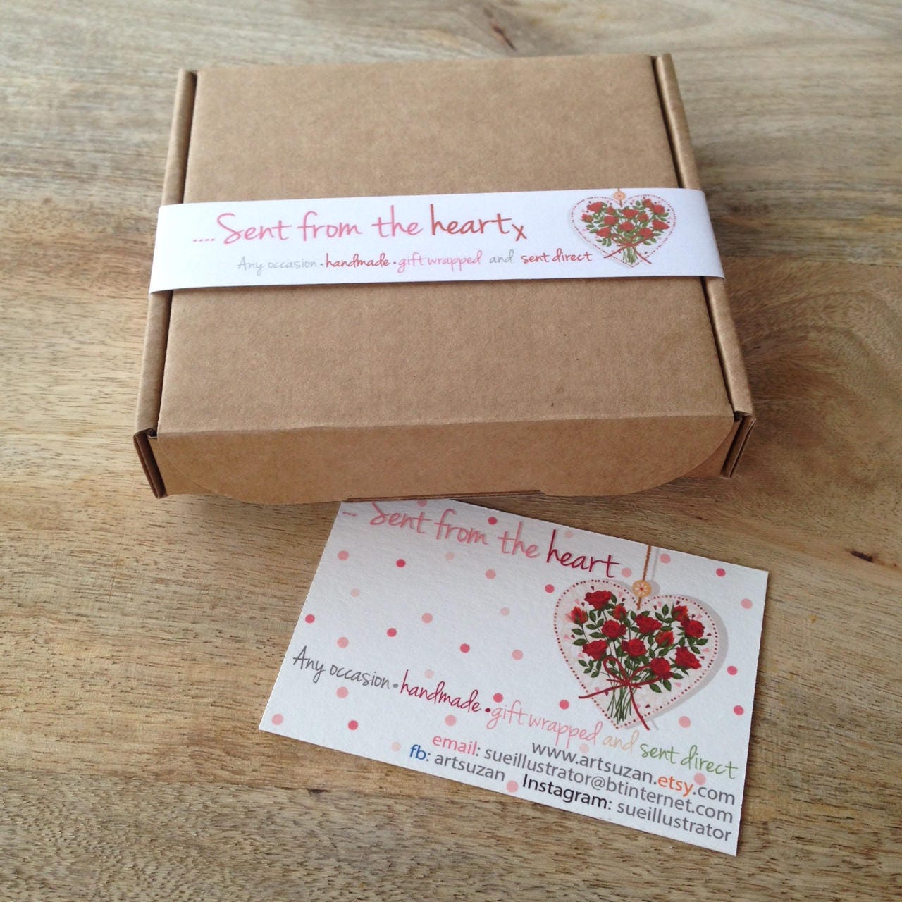 Sent From the Heart' Valentine Heart.illustrated Wooden - Etsy