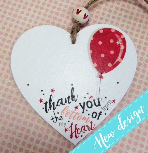 Thank you heart gift.Sent from the heart thank you.Wooden | Etsy