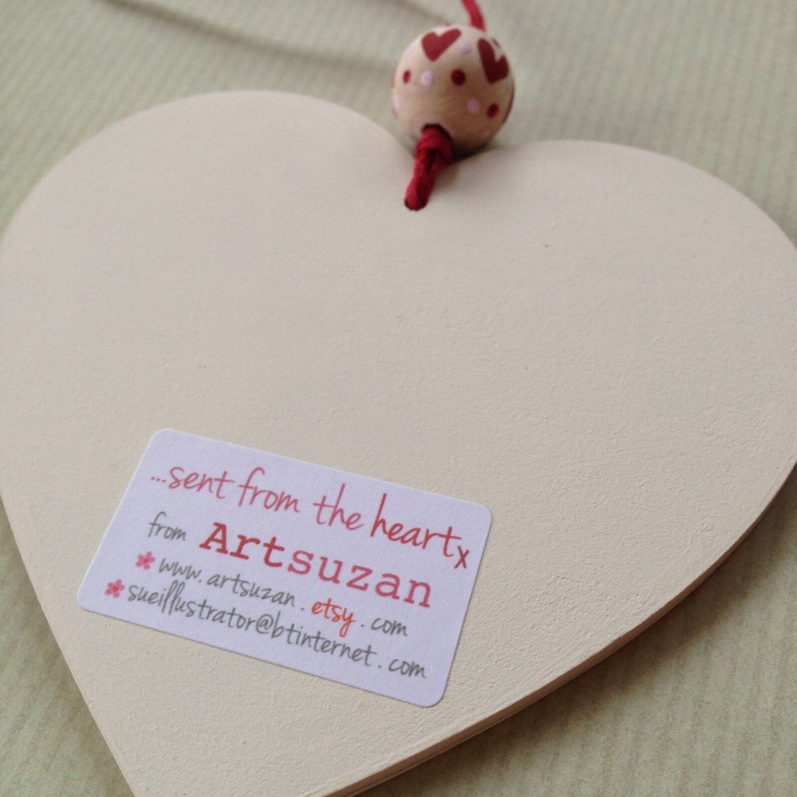Sent From the Heart.illustrated Wooden Heart.when Robins | Etsy