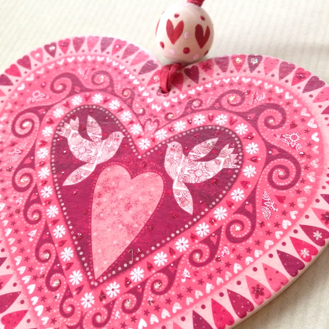 Sent From the Heart' Valentine Heart.illustrated Wooden - Etsy UK