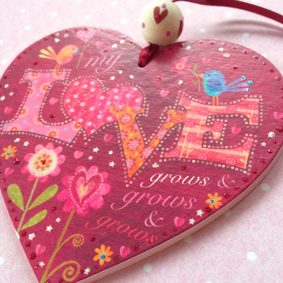 Sent From the Heart' Valentine Heart.illustrated Wooden - Etsy