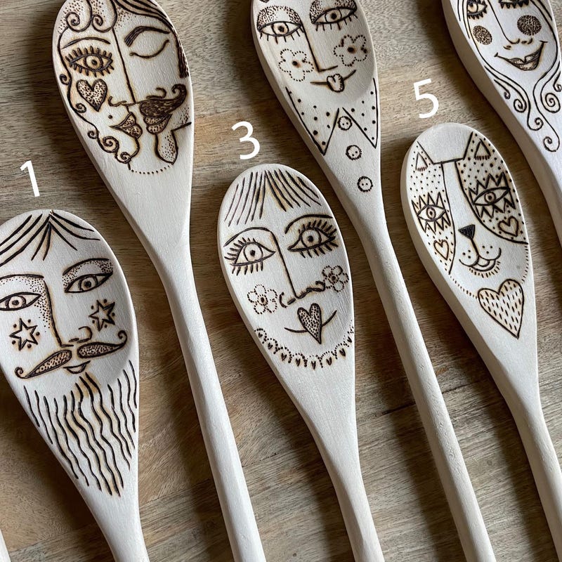 Pyrography Spoons - Etsy
